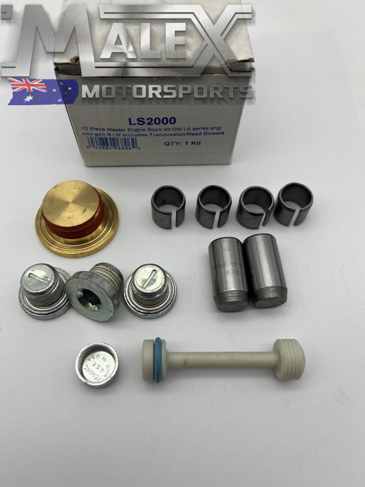 LS Master Block Head dowel bung freeze plug set OEM LS1 LS2 LS3 – Malex Motorsports Australia