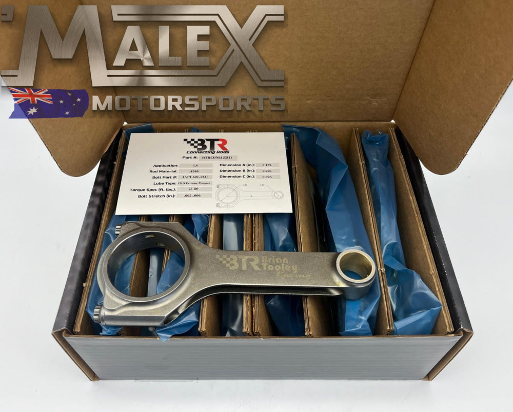 BTR LS 4340 Forged H Beam Connecting Rods 6.125" Con Rod ARP Bolts LS1 ...