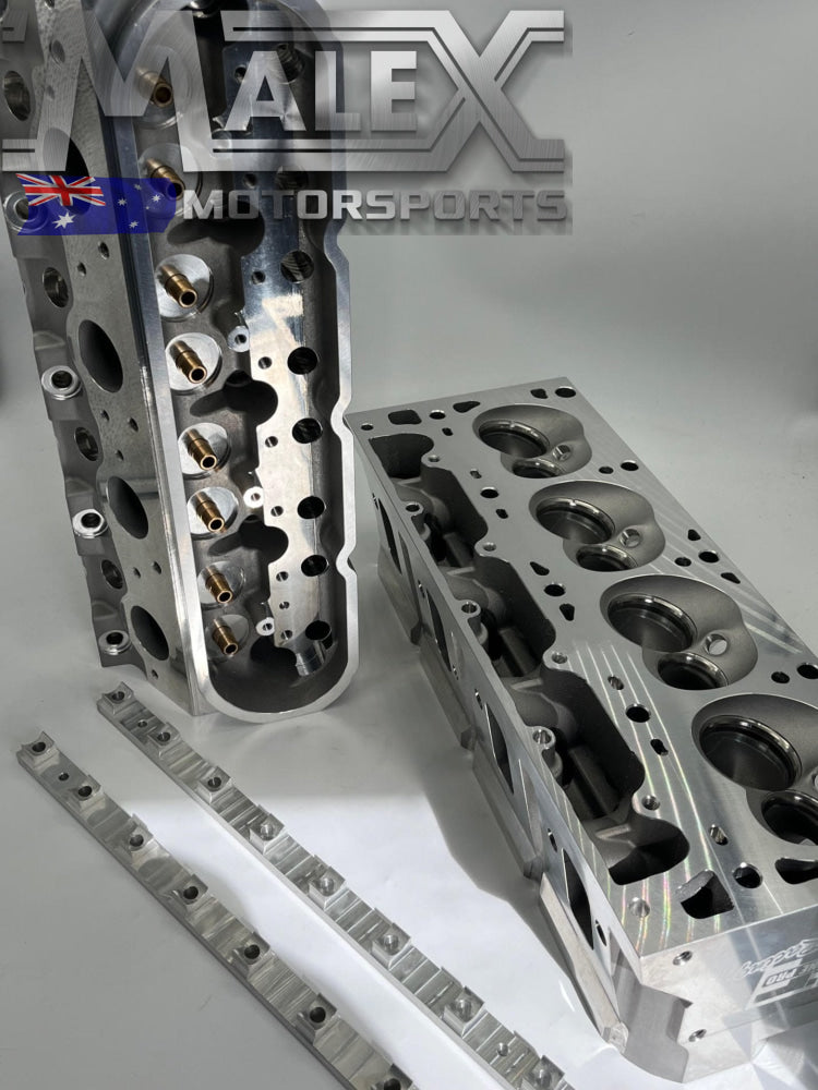 Engine Pro Racing Cylinder Heads 69CC 255CC Intake Runner 11 Degree Va ...