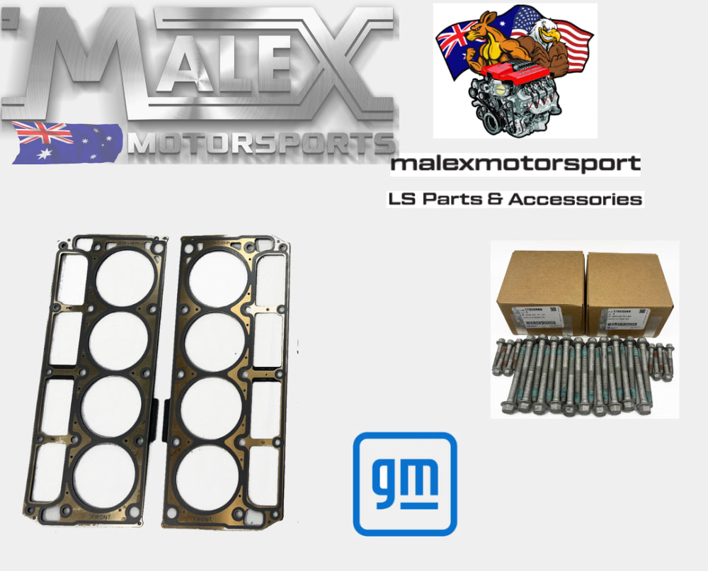 Gasket Kit LS1 Genuine GM Cylinder Head Gaskets Genuine Short Head Bol ...