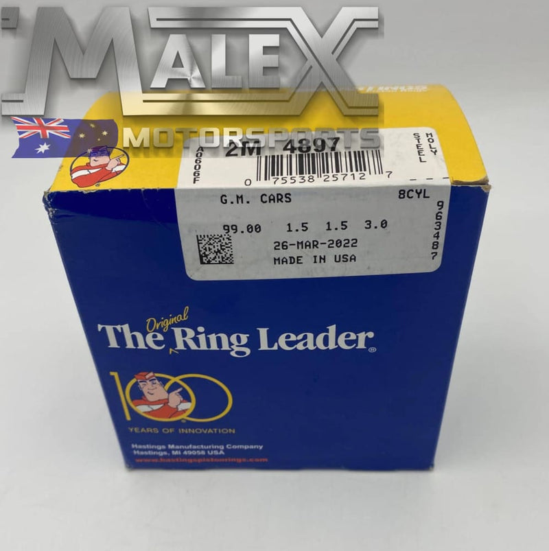 Hastings LS1 LS6 Piston Ring Full Set Standard Bore 3.898 99mm – Malex ...