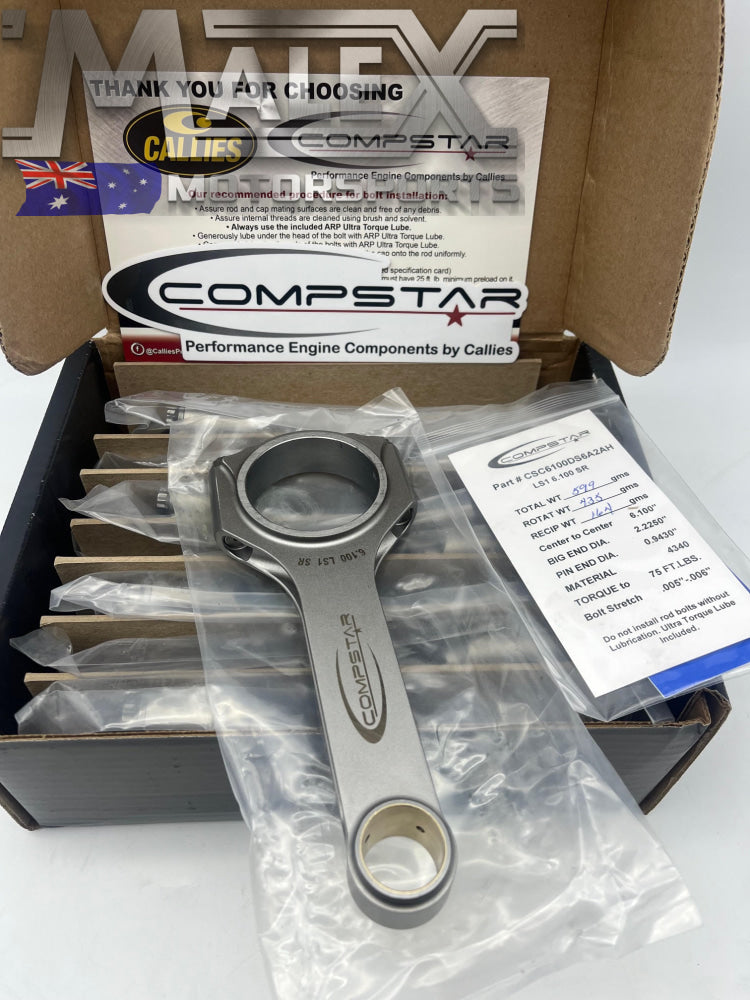 LS Callies Compstar H Beam 6.100 .943 pin Conrods LS1 LS2 LS3 LSA ...